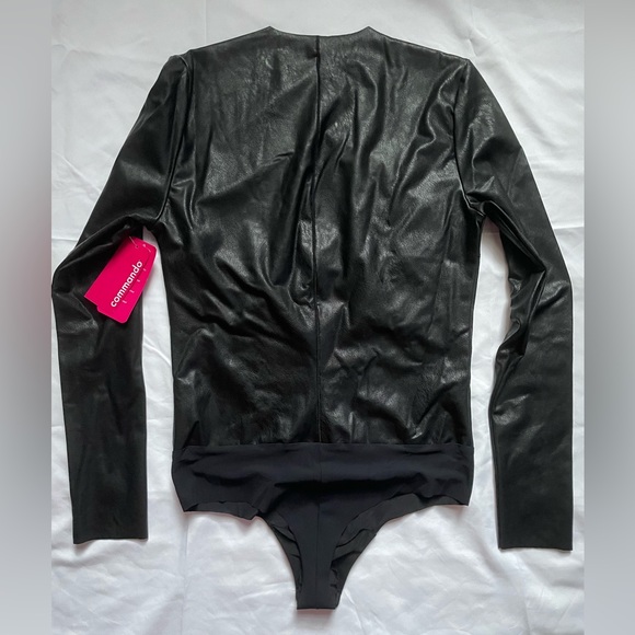 Commando | Tops | Commando Leather Long Sleeve Thong Bodysuit | Poshmark